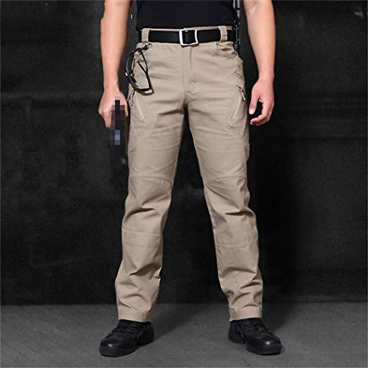 MNXOIA Military Tactical Cargo Pants Men Special Forces Combat Army Pants Sp ex Stretch Pockets Cotton Trousers Gray XL