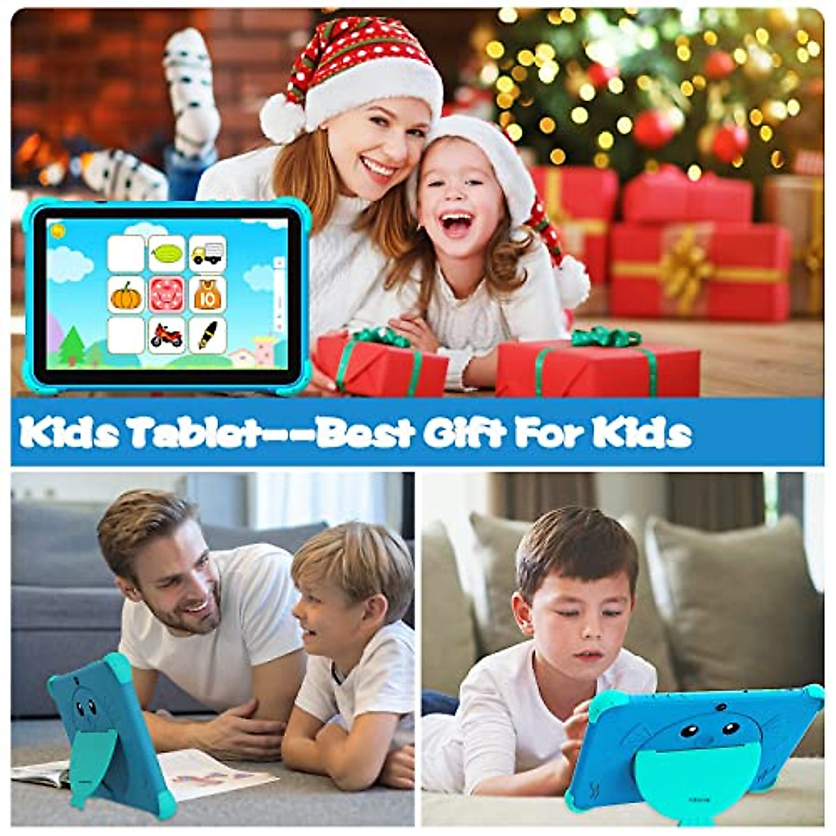 YINOCHE Kids Tablet Android Toddler Tablet for Kids Tablets for Kids 2GB+32GB with Gamepad Support Parental Control Children's Tablet Dual Cameras,Games, Kid Proof Case Netflix YouTube