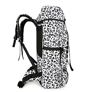 W WINTMING 70L Hiking Backpack Lightweight Camping Backpack Molle Backpack for Backpacking Treeking Climbing Outdoor - Frameless (Leopard Camo)