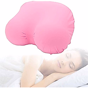 Soft Boobs Pillow, 3D Memory Foam Sleep Pillow Creative Realistic Boobs Breasts Pillow Cushion, Sexy Couple Kawaii Toy Pillow Funny Gift (Red)