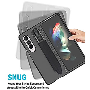 Universal Stylus Holder, [2-Pack] Nakedcellphone Sleeve Carrying Case Slot for Samsung Galaxy S-Pen Fold Pro - Adheres to Phone, Tablet, Z Fold 3, Z Fold 4, Z Fold 5, S21 Ultra 5G, Case, etc