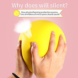 BUHOET 7-Inch Uncoated High Density Foam Ball-for Over 3 Years Old Kids Foam Sports Balls-Soft and Bouncy, Lightweight and Easy to Grasp Foam Silent Balls are Safe for Younger Children(Rose Purple)