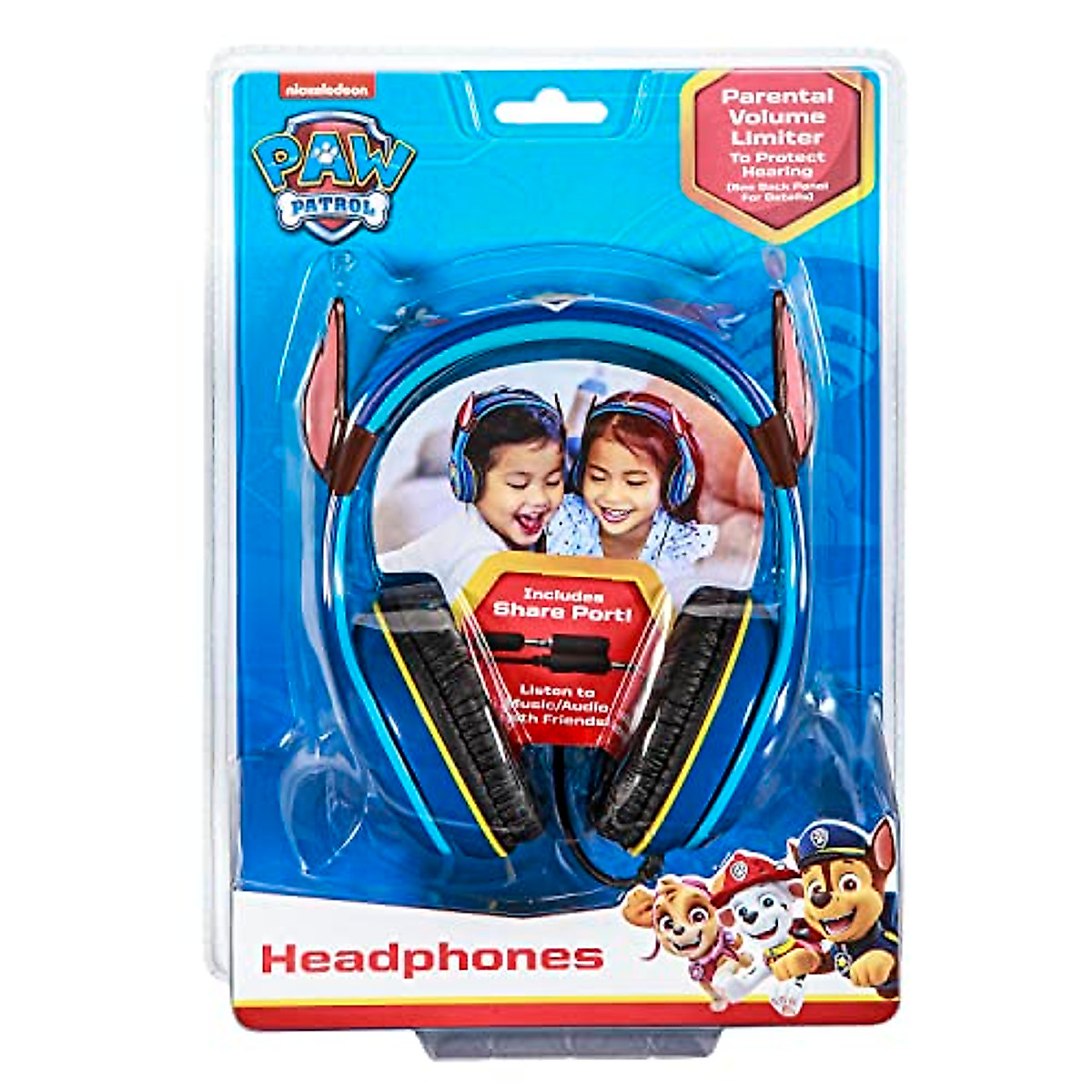 Paw Patrol Chase Headphones for Kids with Built in Volume Limiting Feature for Kid Friendly Safe Listening
