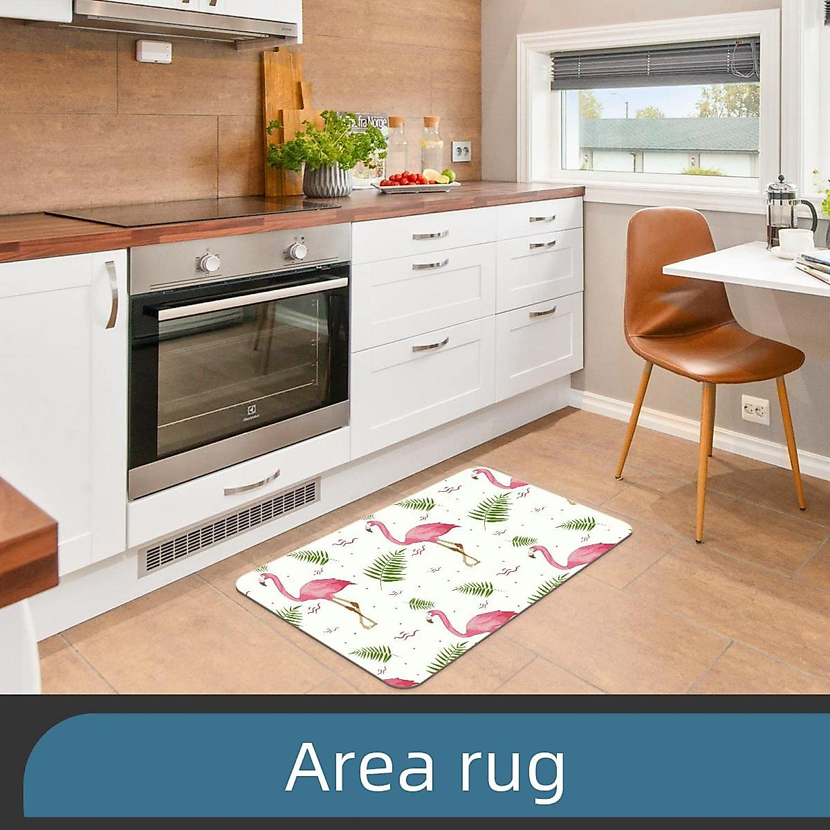 VBFOFBV Bathroom Rugs Absorbent Bath Mats for Bathroom Kitchen Bath Rugs Indoor Outdoor Area Rugs, Flamingo