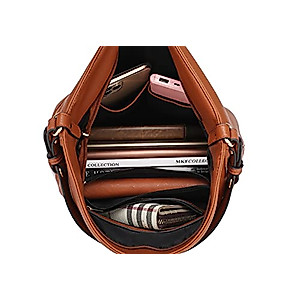 MKF Collection Hobo Purses for Women –Leather Handbag Womens Shoulder bag – Fashion Top Handle Pocketbook Wristlet Wallet Black