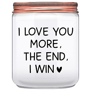 Romantic Gifts for Her, Him- Birthday Gifts for Girlfriend, Boyfriend, Women, Daughter, Mom- I Love You- Funny Valentines Day, Anniversary, Christmas Gift- Lavender Candles(7oz)