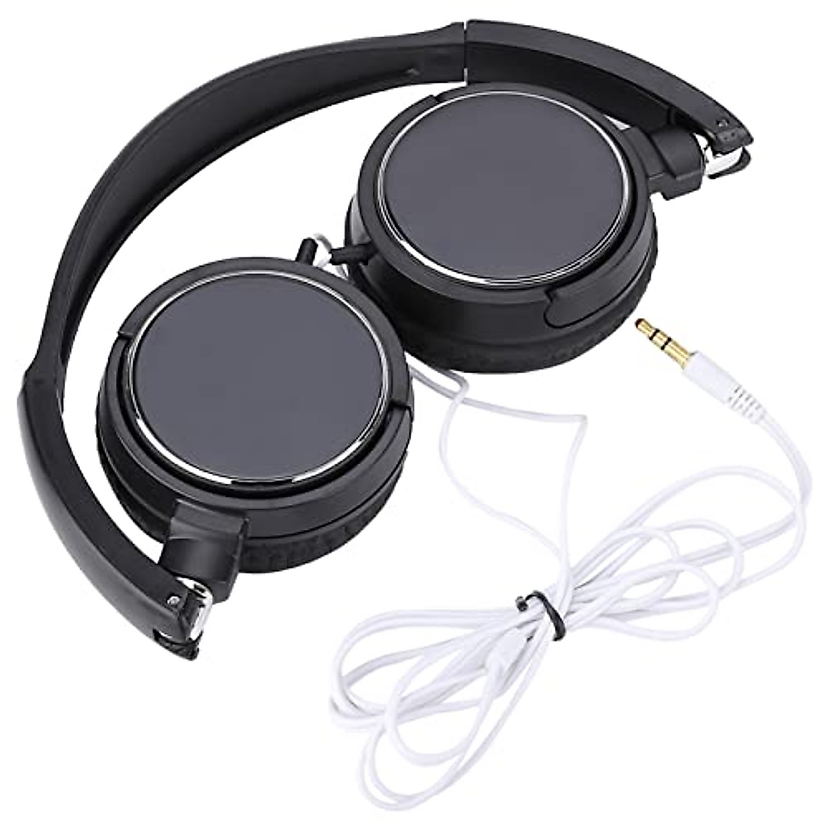 Foldable Head Mounted Headphone Mini Wired Headset Hands Free Compact Stereo HiFi Music Headset Support Rotatable Ear Cup Adjustable Headband Support TF Card