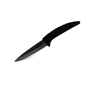 Code Master 4-inch Paring Ceramic Knife With Black Handle and Black Blades Cover and Gift Box Included
