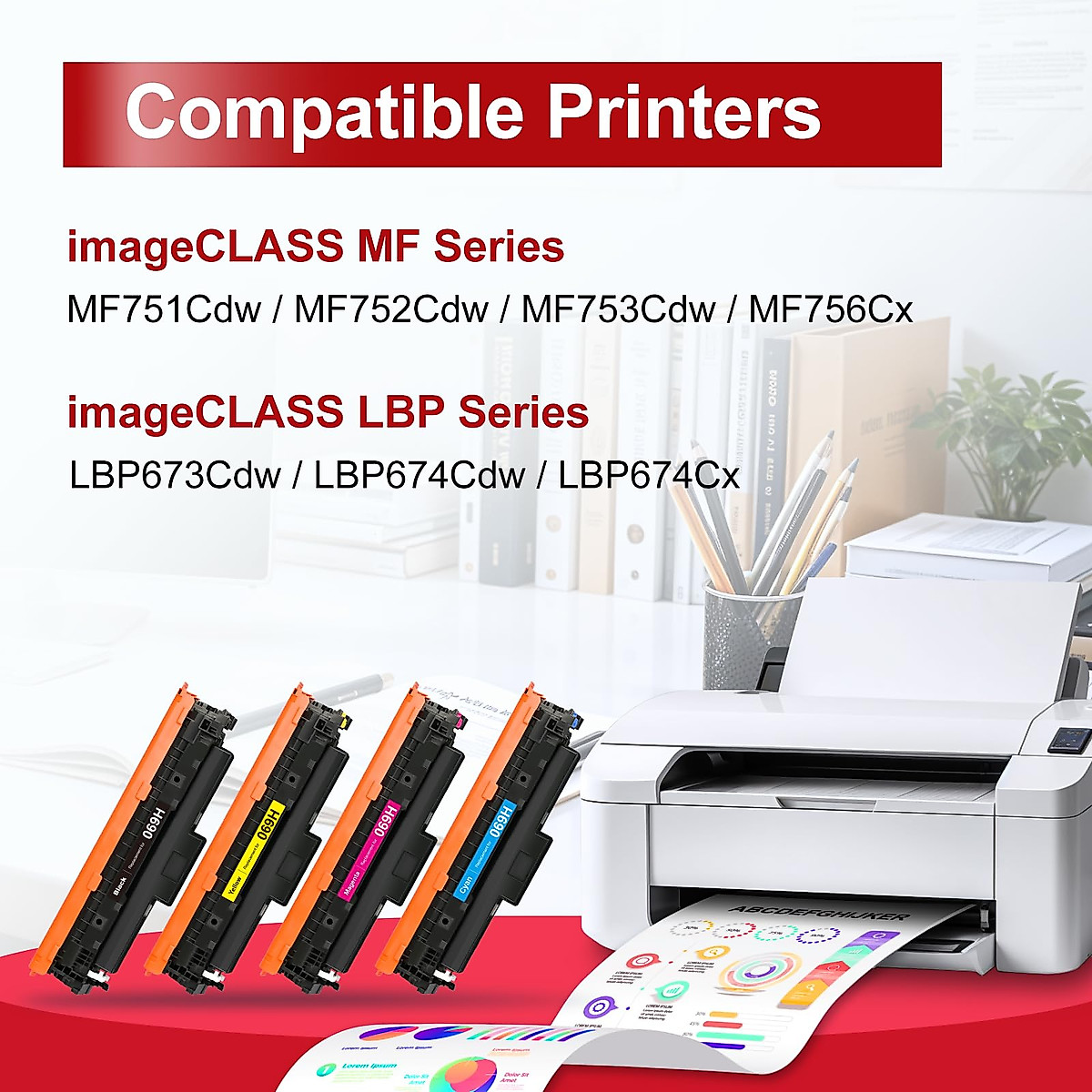 InkNI Compatible Toner Cartridge Replacement for TN660 TN-660 TN630 TN-630 High Yield to use with HL-L2300D HL-L2380DW DCP-L2540DW MFC-L2700DW MFC-L2740DW Printer Toner (Black, 4-Pack)