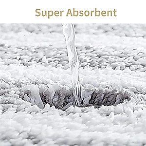 Vodiver Bathroom Rugs Mat for Bathroom Non Slip, Ultra Soft Washable and Gray Bath mats for Bathroom(20x32, Gray)