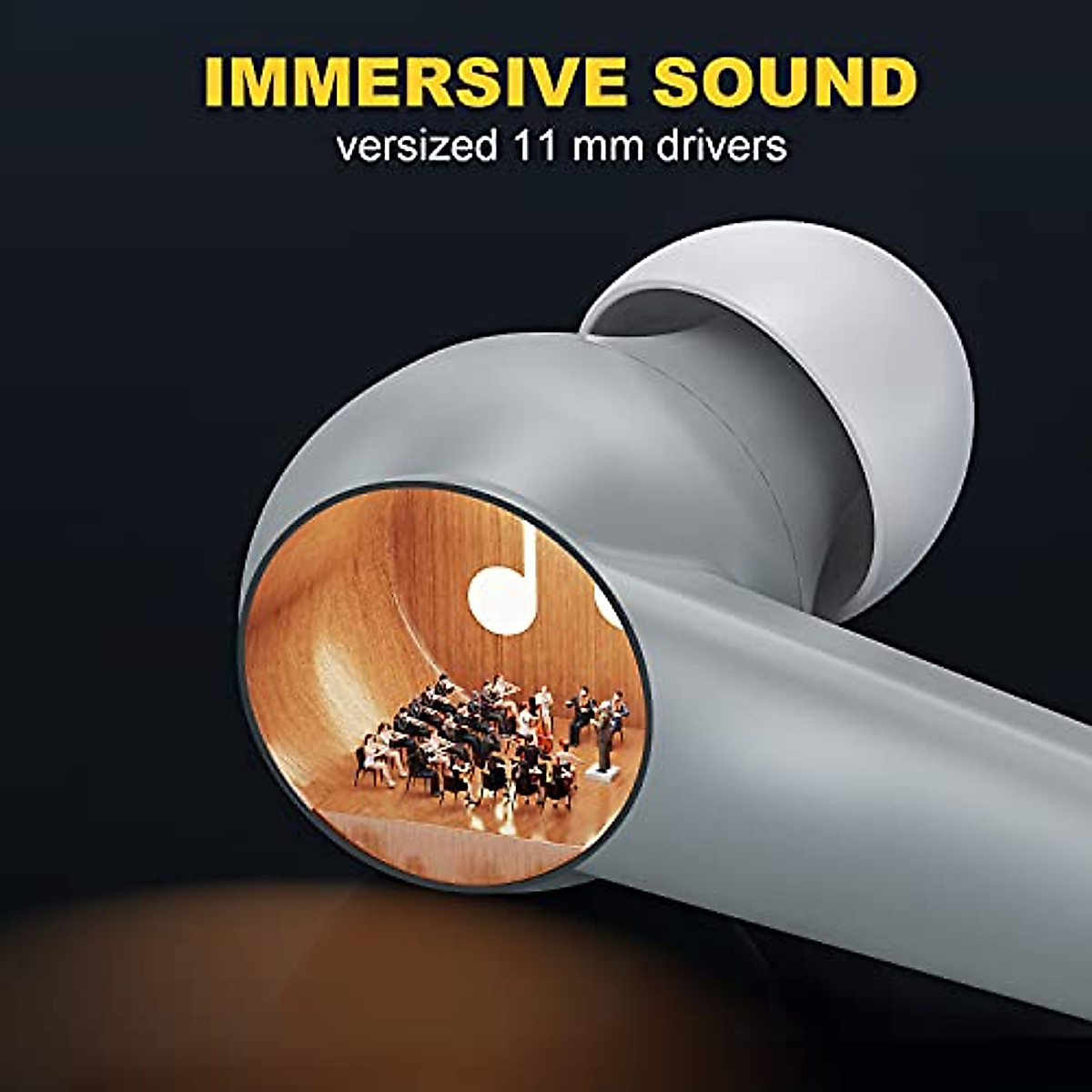 Kingstar Noise Cancelling Wireless Earbuds Bluetooth 5.1 in-Ear Hybrid Active Noise Cancelling Headphones, ANC ENC Bluetooth Earbuds Touch Control IPX5 Earphones 4-Mic Premium Stereo Sound