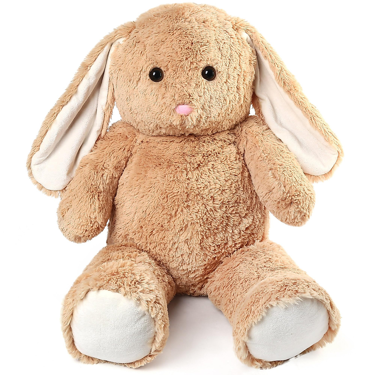 BenBen Bunny Stuffed Animal, 36" Jumbo Soft Rabbit Plush Toy, 3FT Lop-Eared Brown Bunny Plushie