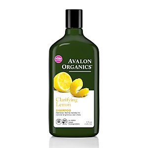 Avalon Organics Clarifying Lemon Shampoo, Removes Buildup to Restore Brightness and Shine, 11 Fluid Ounces