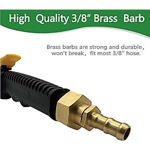 29 Inches Sprayer Wand Replacement,3/8" Brass Barb Universal Sprayer Wand, Stainless Steel Sprayer Wand with Shut off Valve & 2 Hose Clamps