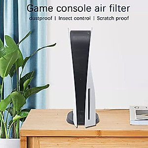 New Version Dust Cover Net for PS5 Console, PS5 Heatsink Barrier Pets Hair Anti-dust Cover Dustproof for Playstation 5 Optical Drive Version/Digital Version Game Console Accessories (Black)