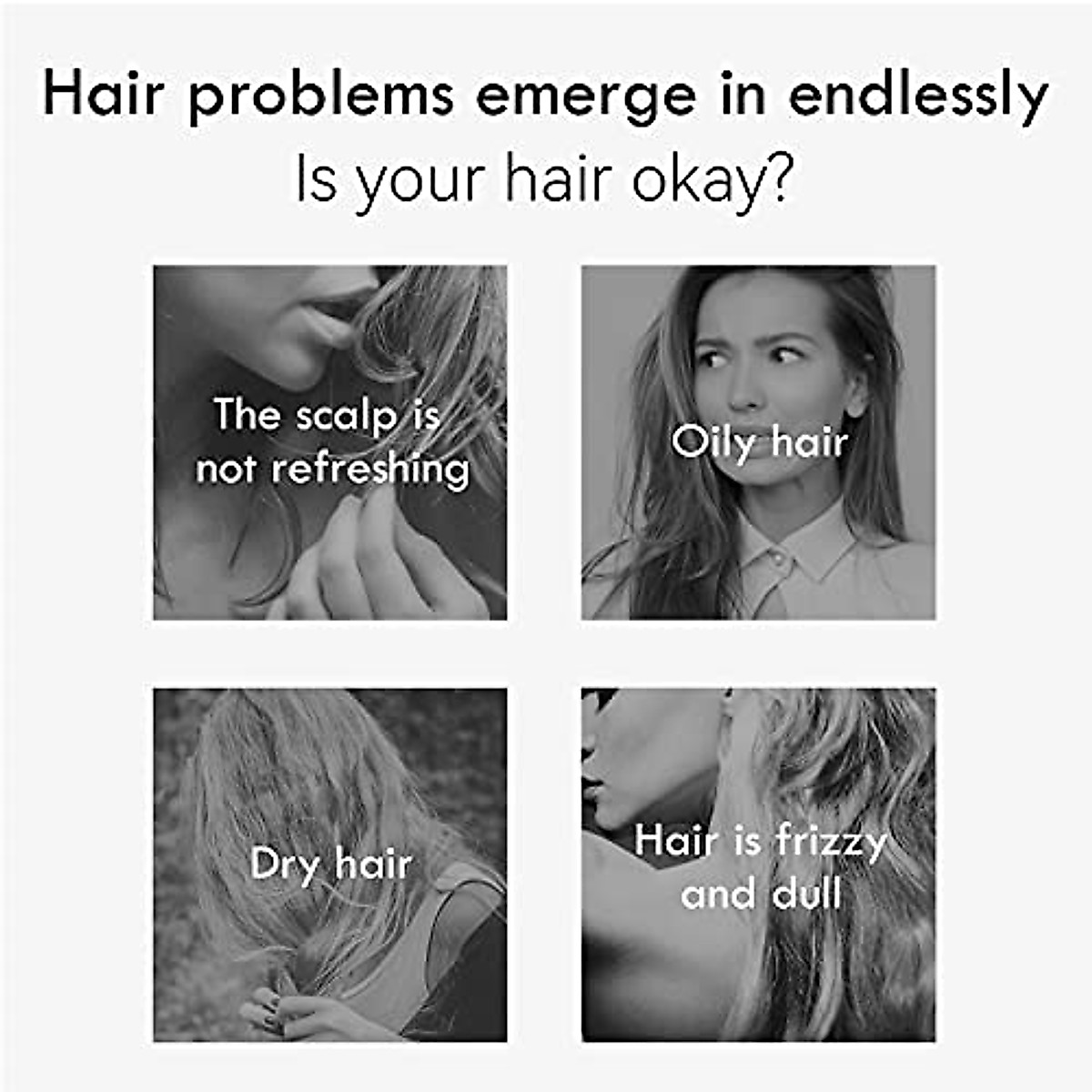 Kimtrue Amino acid Shampoo with Sea Salt,sulfate free hair shampoo for oily hair and itchy scalp Anti dandruff oil control Repair (16.91 Fl Oz (Pack of 1), For Oil Hair)