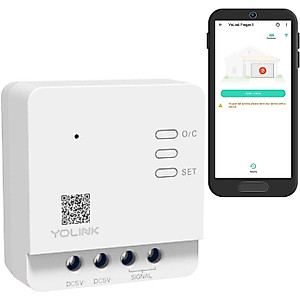 YoLink Garage Door Controller - Remote Control Existing Garage Door Opener, 1/4 Mile World's Longest Range Garage Door Operator Controller, YoLink Hub Required
