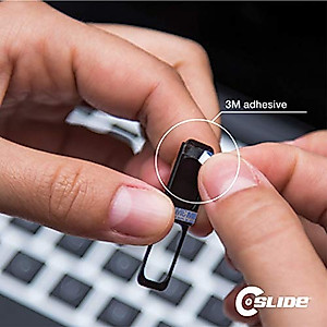 C-SLIDE 1.0 Webcam Cover Slide | Sliding Laptop Camera Blocker | 1.5” x 0.5” by 1.5mm Thin | Camera Blocker for Computers, Tablets, Echos, Chromebook & More | Make Security a Priority | Black
