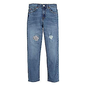 Levi's Girls' High Rise Straight Fit Jeans, Pyraminds, 8