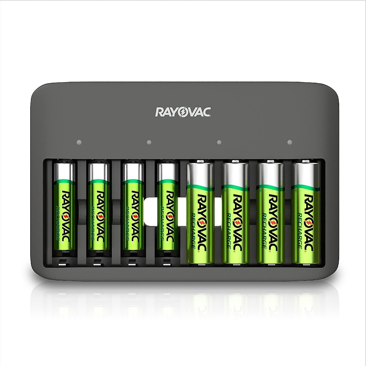 Rayovac AAA Plus Rechargeable Batteries and USB Battery Charger Bundle Pack, 4 AAA Batteries