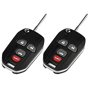 Flip Key Fob fits 2005-2010 Chevy Pontiac Saturn Keyless Entry Remote (15252034), Set of 2