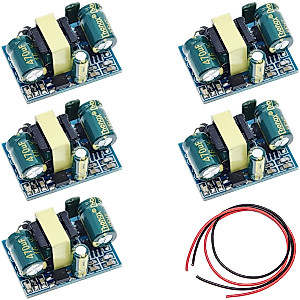 DKARDU 5 pcs AC-DC 12V 450mA Buck Module Power Supply Buck Converter Step Down Module 5.4W Transformers with red and Black Cable