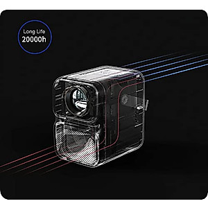 Global Version Wanbo T6 MAX Projector 4K 1080P Android 9.0 Mini Projector 550ANSL Lumens 2G+16G 5G WiFi BT5.0 Projector AI Voice Lamp Life 20,000 Hours 4K Home Theater