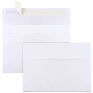 50 Packs 5x7 Envelopes, White A7 Envelopes, 5x7 Envelopes for Invitations, Printable Invitation Envelopes, Envelopes Self Seal for Weddings, Invitations, Photos, Postcards, Greeting Cards, Mailing