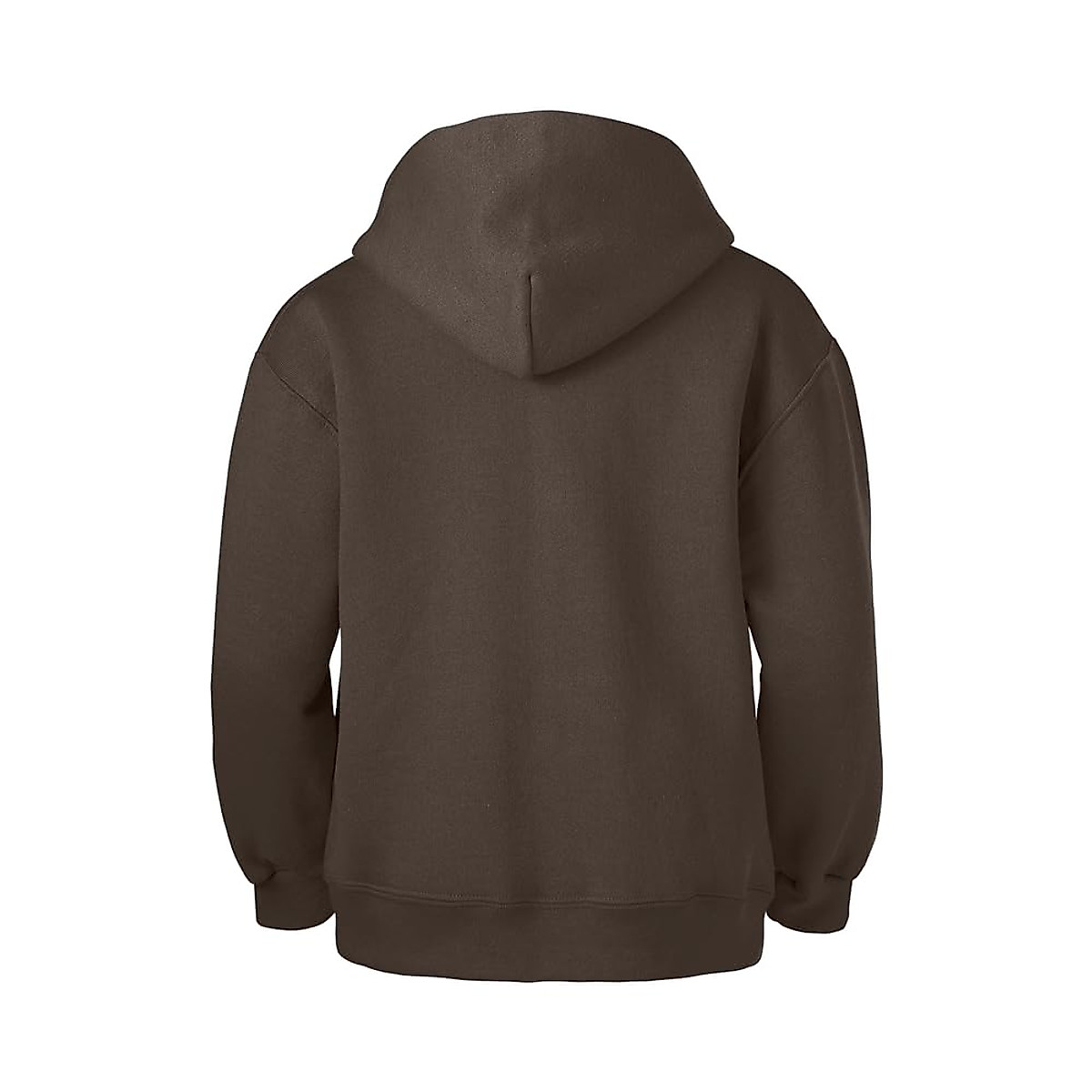 Soffe Boys' Big Heavyweight Hoodie, Brown, Small