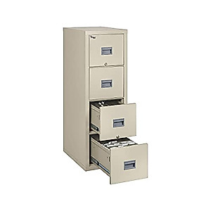 FireKing 4P1825CPA Patriot Insulated Four-Drawer Fire File, 17-3/4w x 25d x 52-3/4h, Parchment