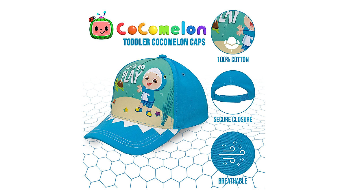 Cocomelon Toddler Baseball Hat - Adjustable & Fun Sun Protection