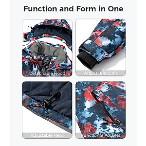 wantdo Women's Mountain Waterproof Ski Jacket Windproof Winter Warm Snowboard Jacket Navy S