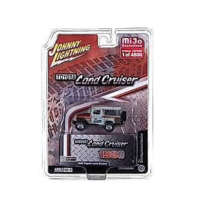 Johnny Lightning 1980 Toyota Land Cruiser Gray and Red Primer (Weathered) Limited Edition to 4800 Pieces Worldwide 1/64 Diecast Model Car