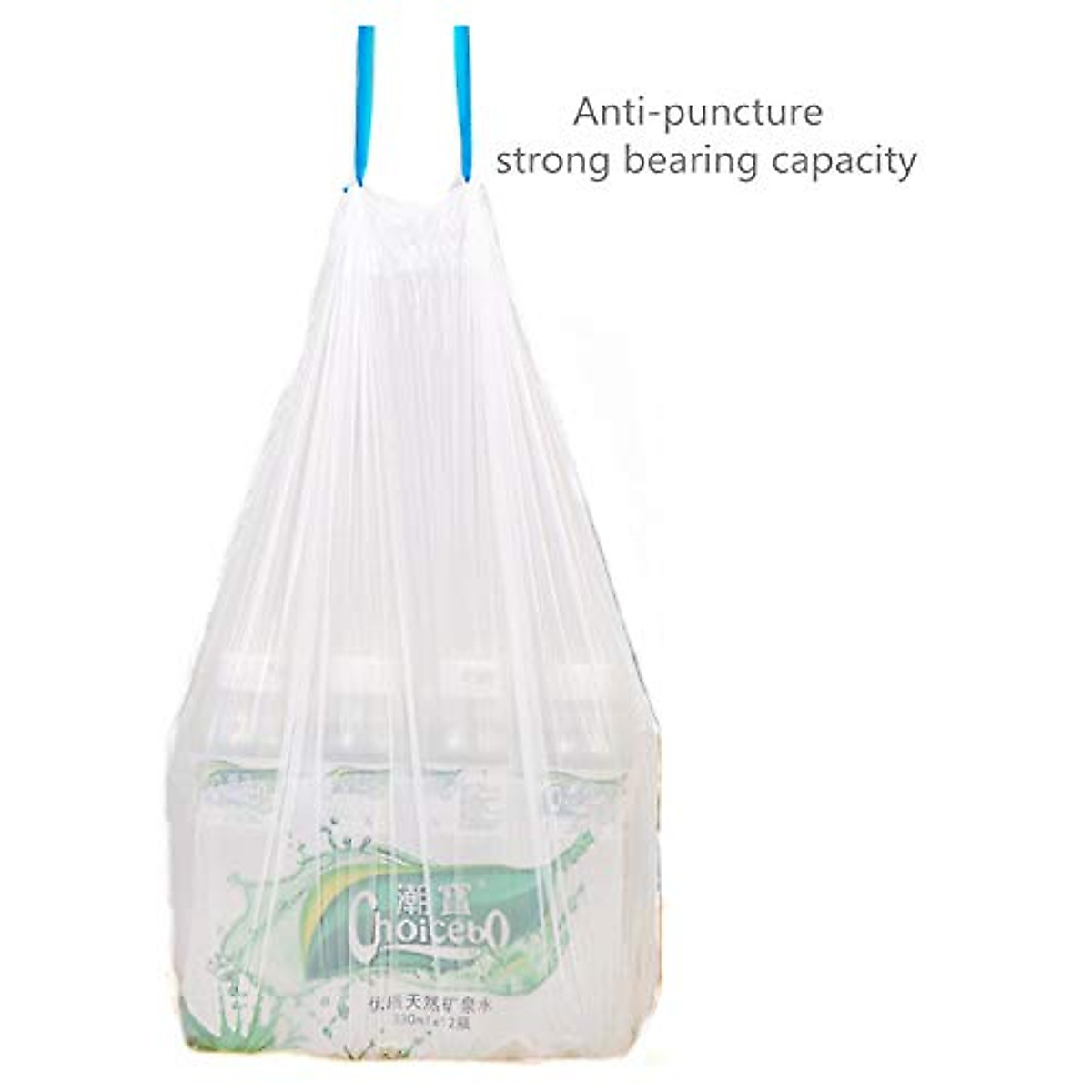 Strong Kitchen Trash Bags Drawstring 4 Gallon Garbage Bags Unscented Wastebasket Bin Trash Can Liners Small Trash Bag for Kitchen,Bathroom,Bedroom,Home,Office,car(Pure white)