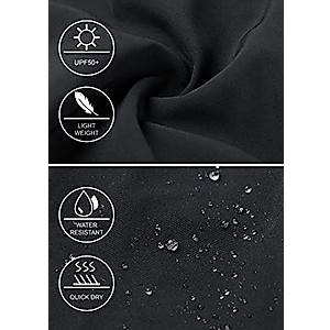 Libin Men's Lightweight Joggers Quick Dry Cargo Hiking Pants Track Running Workout Athletic Travel Golf Casual Outdoor Pants, Black L