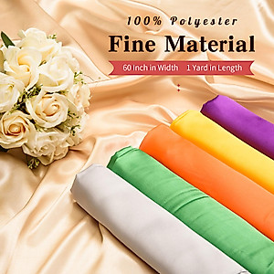 Charmeuse Satin Fabric by The Yard, 60" Wide Purple Bridal Satin Fabric, Soft Silky Satin Fabric Charmeuse Cloth Fabric for Bridal Dress, Apparel, Wedding Decorations, DIY Crafts, Sewing (1 Yard)