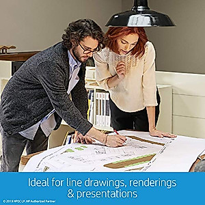 HP DesignJet T630 Large Format Wireless Plotter Printer - 24" (5HB09A), with Multipack and High-Capacity Genuine Ink Cartridges (10 Inks) - Bundle