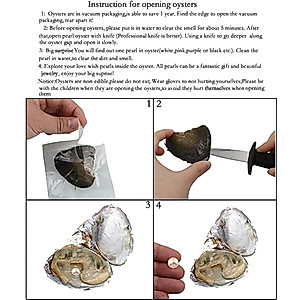 7-8mm Pearl Oyster Cultured Love Wish Round Pearls Oysters with Pearls Inside Mixed Color 5Oyster/lot +1 Necklace(Box Package)