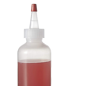 Consolidated Plastics Boston Round Bottles with Yorker Dispensing Cap, LDPE, 4 oz, 24 Piece