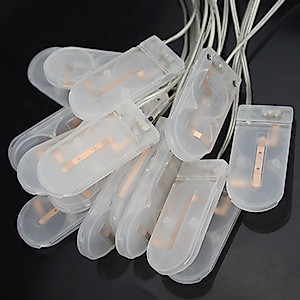 WMYCONGCONG 15 PCS 2X 3V CR2032 Battery Holder Coin Button Cell Battery Holder Case with ON/Off Switch Lead Wire Type (Clear)