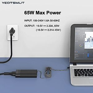 New Replacement hp 65w Laptop Charger for HP Spectre x360 13-4193nr 15-ap001nx 15t-ap000,HP ProBook Charger X360 11 G1 G2 G3 G4 G5 G6,Envy Pavilion Stream X360 13 15 17 15-1039wm Power Supply Cord