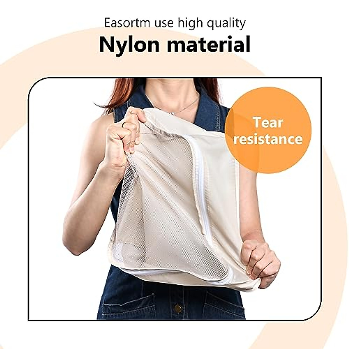 Easortm Packing Cubes 9 Set, Suitcase Organizer Bags Set Travel Cubes Durable Luggage Bags for Travel, Luggage Organizer for Travel Essentials.(Beige)