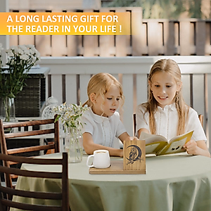 BALGELI Small Bookshelf, Triangle Book Holder, Wood Short Mini Book Rest, Simple Bookcase for Bedroom Nightstand Office Desk Library or Table Centerpiece Decor for Coffee and Book Lover