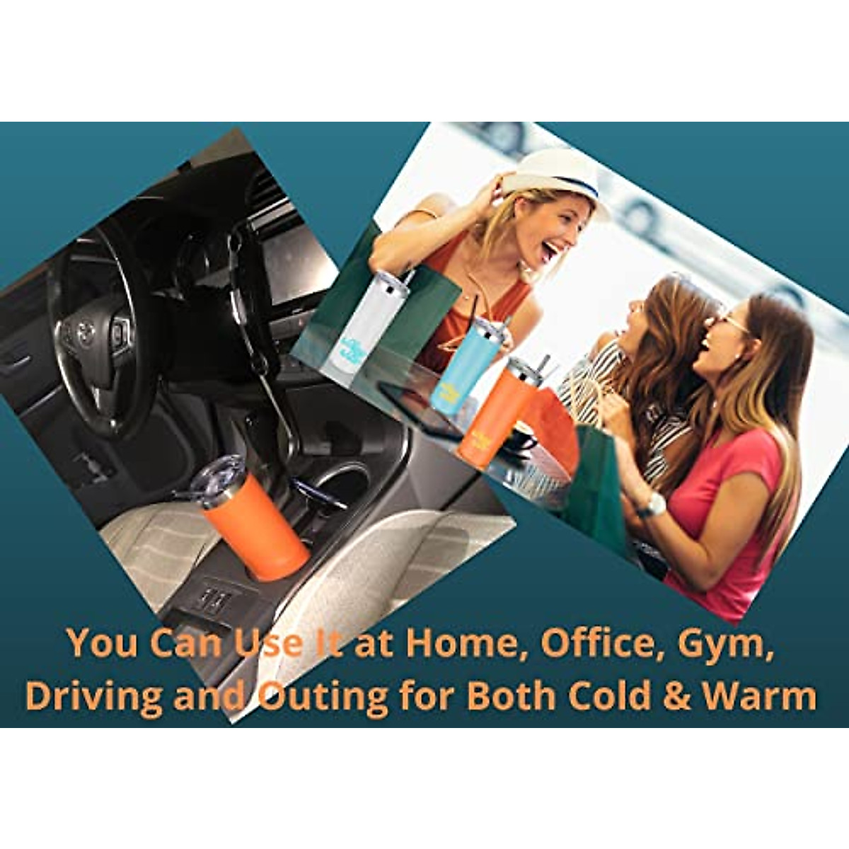 SHINYSTAR 20 OZ Double Wall-Vacuum insulated-Stainless-Spill Proof ABS Lid- Reusable-Warm & Cold-Coffee Thermos-Smoothie Cup with 1 straw and 2 brushes