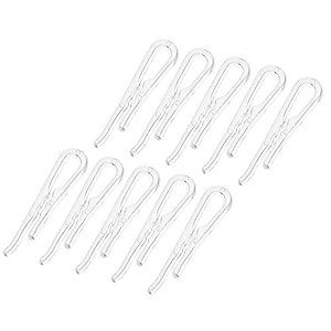Mini Skater 2 Inch U Shape Clear Shirt Folding Clips Durable Plastic Alligator Clips with Teeth for Ties Socks Pants and Dress,100Pcs