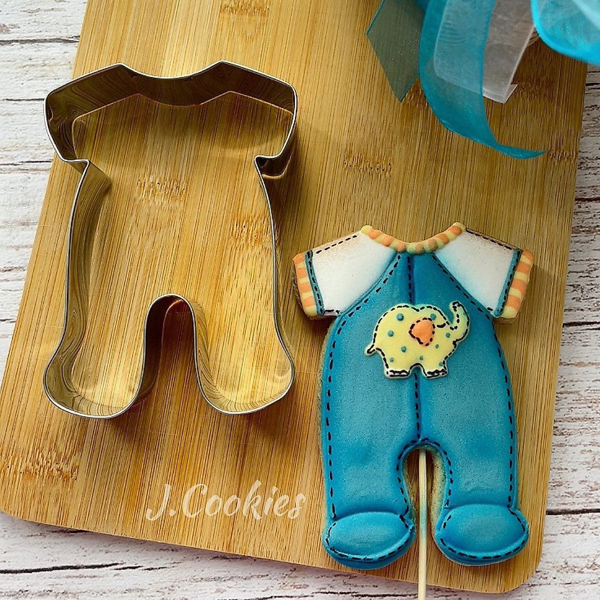 LILIAO Pajama Shape Cookie Cutter Baby Shower - 3.4 x 4.7 inches - Stainless Steel