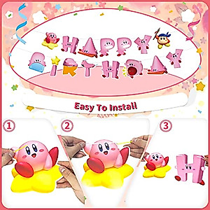 Star Birthday Party Decorations, Star Party Supplies with Cute Happy Birthday Banner, Cake Topper and 24pcs Cupcake Topper, 44PCS Game Themed Birthday Party Supplies for Girls and Boys (Balloon Set)