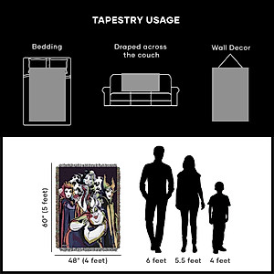 Northwest Villains Woven Tapestry Throw Blanket, 48" x 60", Villainous Group