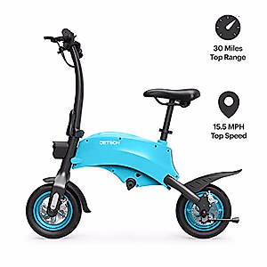 Jetson LX10 Folding Electric Ride-On - Includes Easy Folding Mechanism, 250 Watt Motor, Top Speed of 15.5 mph, Twist Throttle, 10" Wheels, With Pegs, Blue, JLX10-BLU