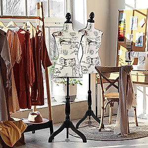 SereneLife Torso Display Female Mannequin with Adjustable Height (52-64 Inches), Easy-to-Assemble Design, Lightweight & Durable, Stable Tripod Stand, Perfect for Clothing Display